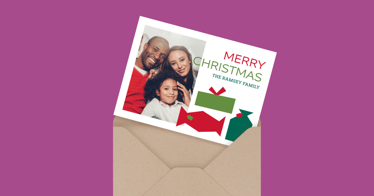 Sweet Candies Custom Christmas Photo Card | Postable | Postable