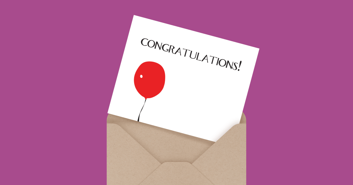 Red Balloon Congratulations by April May | Postable