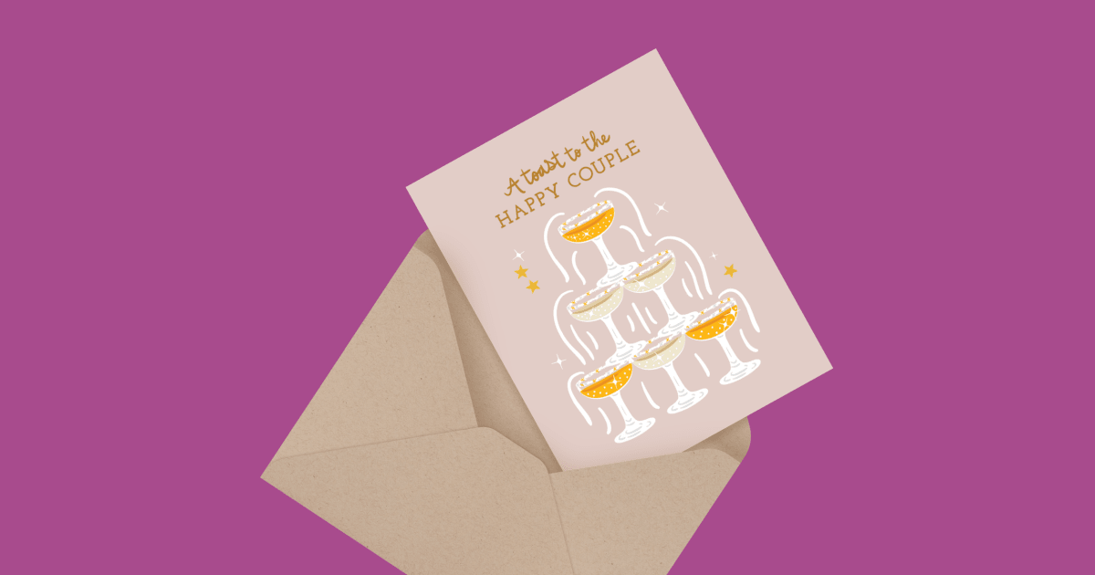 Happy Couple Toast by Bloomwolf Studio | Postable