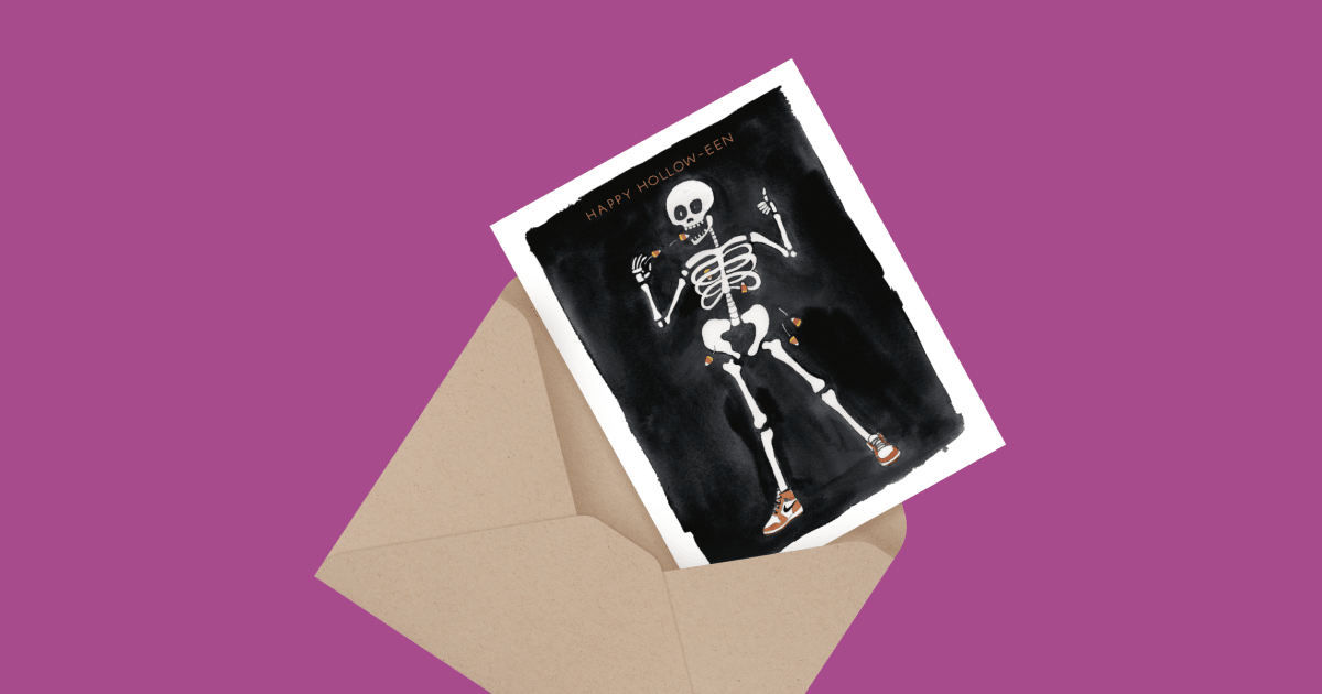 Skeleton Hollow-een by E. Frances Paper | Postable
