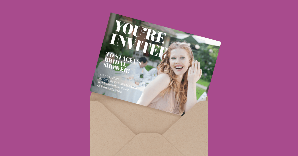 Bold Serif Bridal Shower by Postable | Postable