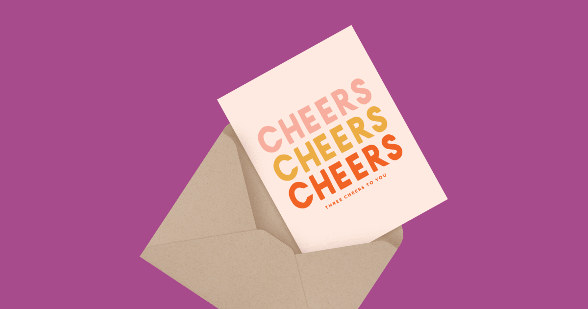 Three Cheers by Dahlia Press | Postable