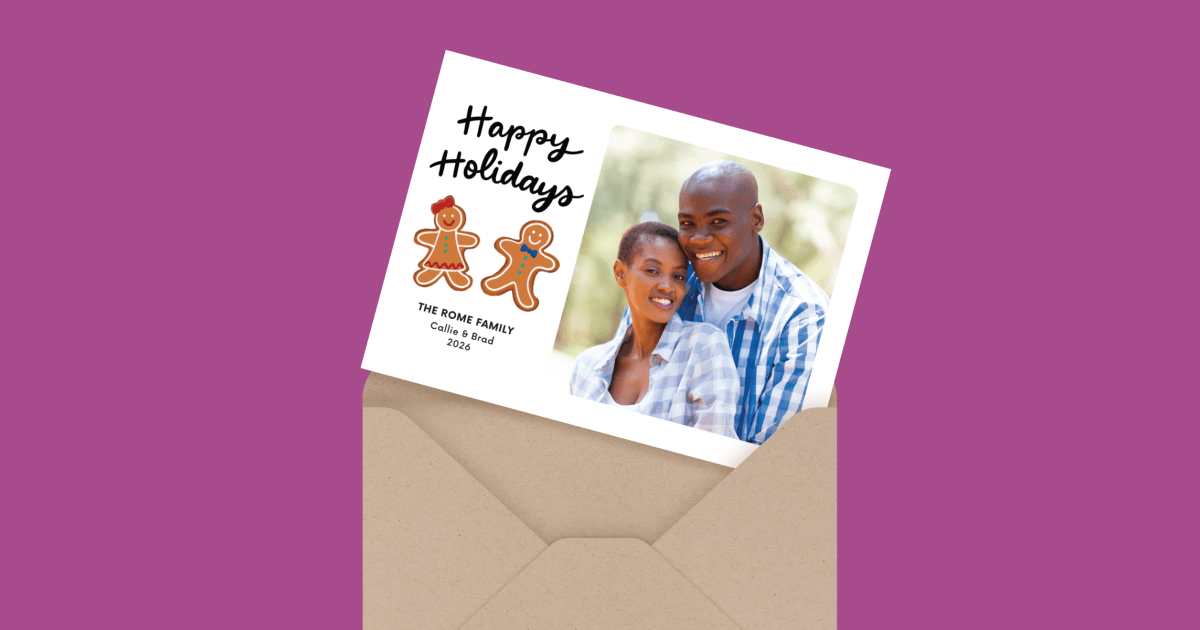 Holiday Gingerbread Cookies Holiday Photo Card | Postable | Postable