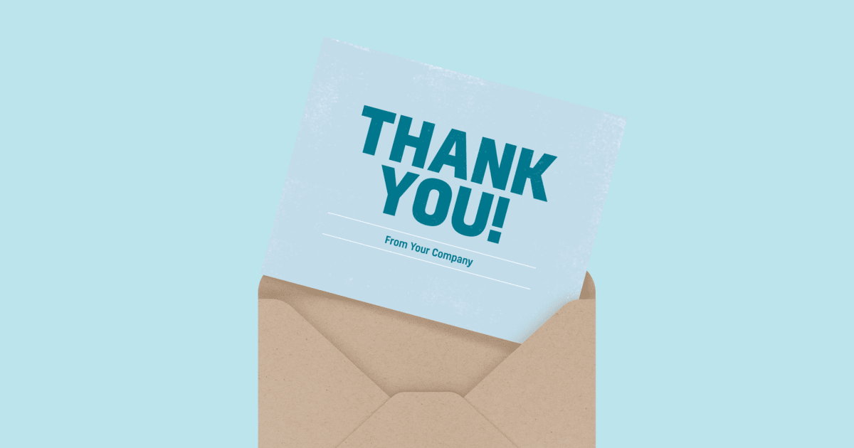 Simple Thank Card | Business Thank You Cards | Postable