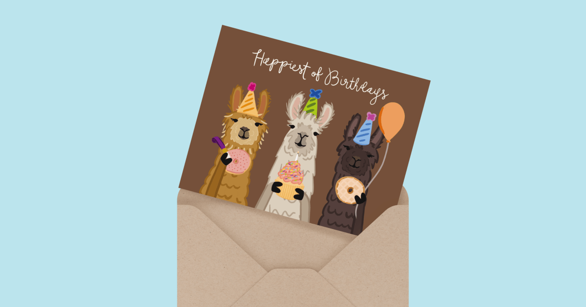 Llama Birthday by Bloomwolf Studio | Postable