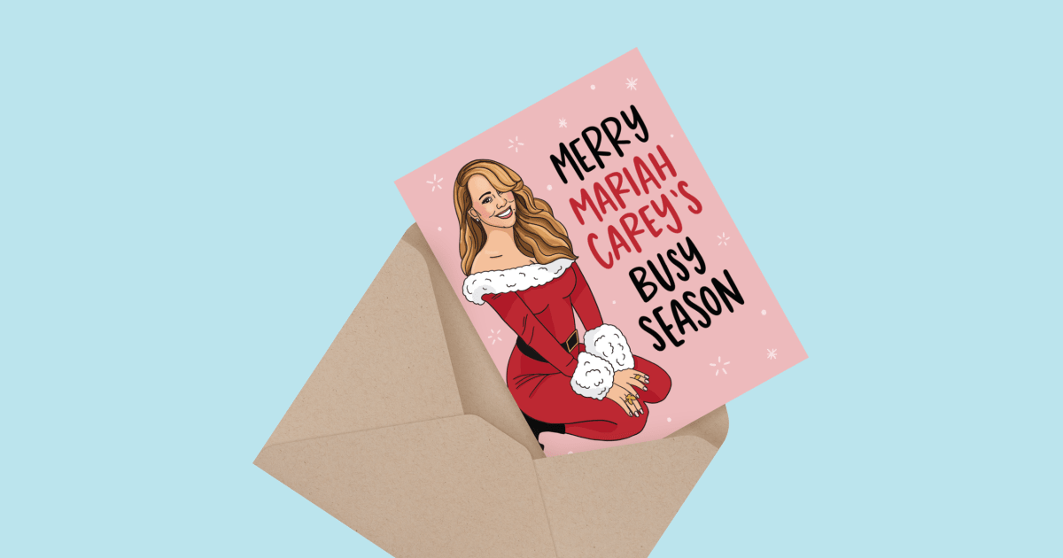 Merry Mariah Carey's Busy Season Holiday Card | Postable | Postable