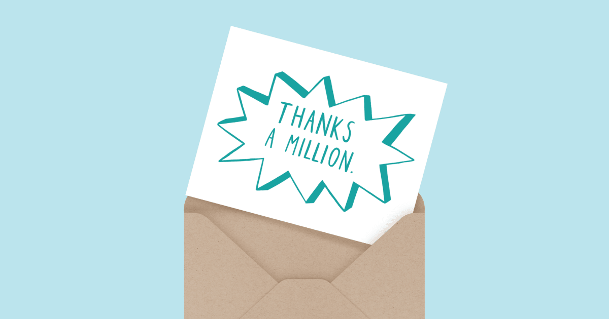 Thanks A Million by Alison Hardcastle | Postable