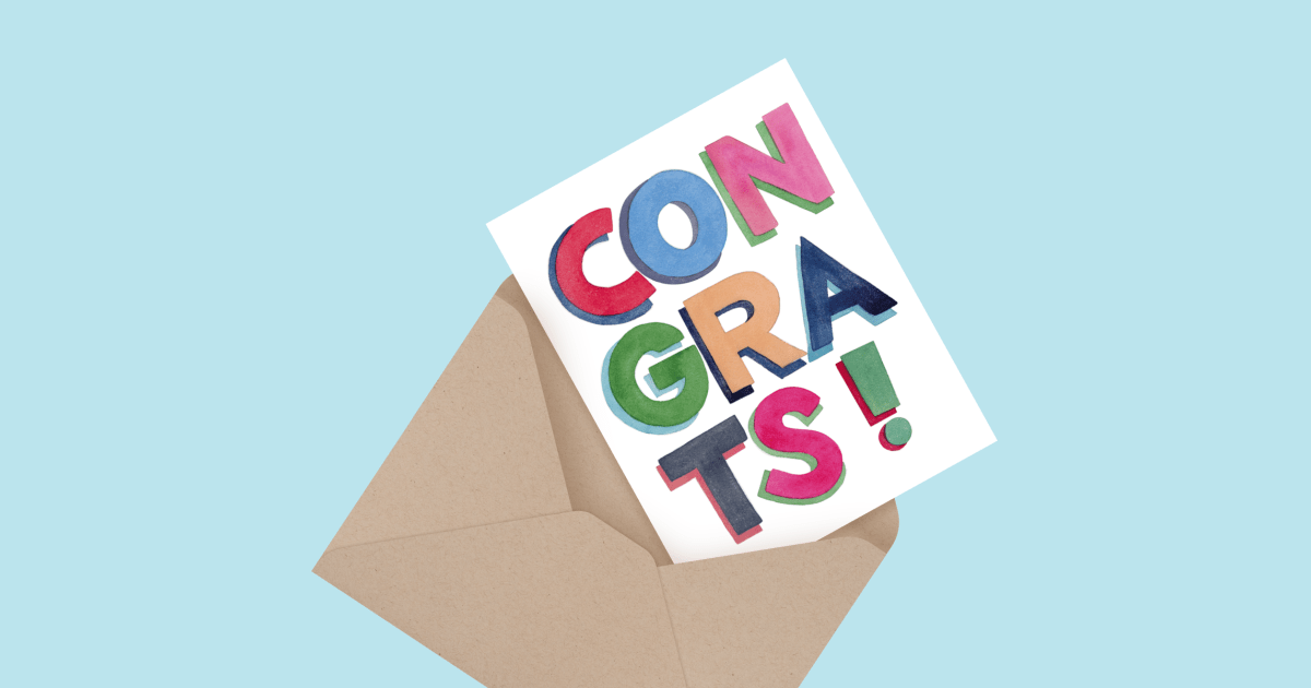 Colorful Congrats by E. Frances Paper | Postable