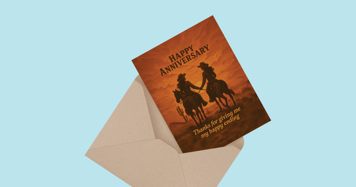 Anniversary Happy Ending Wives by B&B Card Factory | Postable