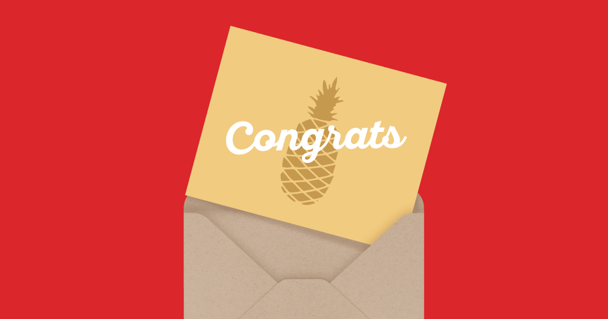 Pineapple Congrats by Postable | Postable