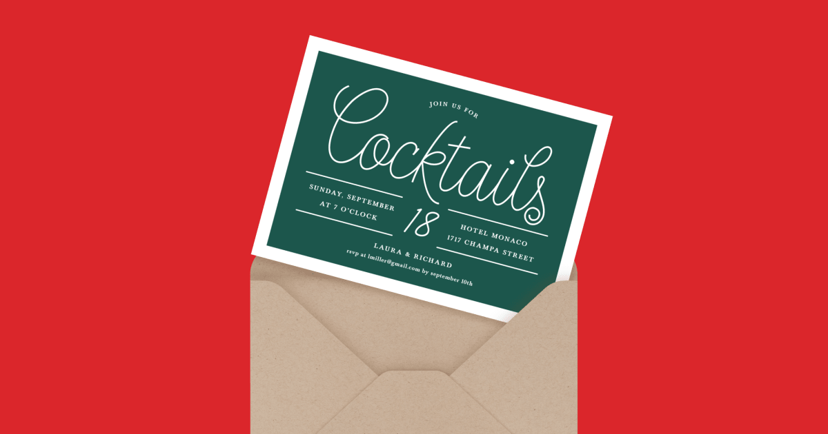 Chic Cocktail Script by Postable | Postable