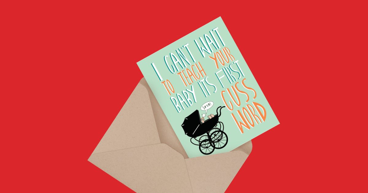First Cuss Word by Knotty Cards | Postable