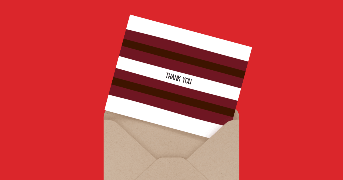 Thank You Burgundy Business Holiday Card | Postable | Postable