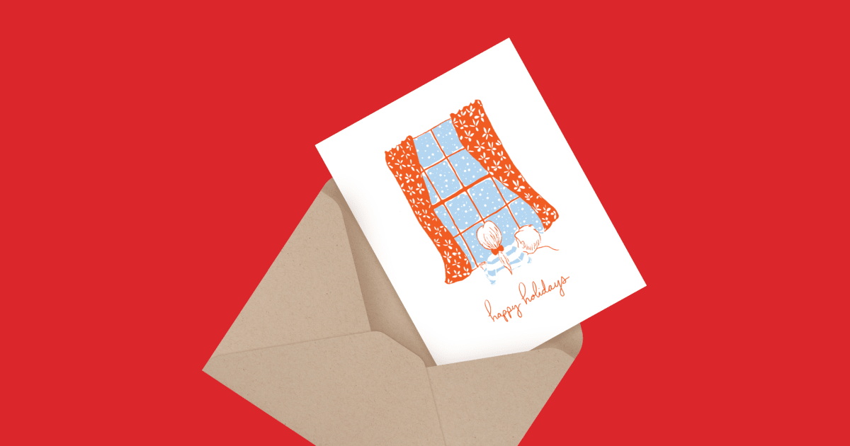 First Snow Folded Holiday Card | Postable | Postable