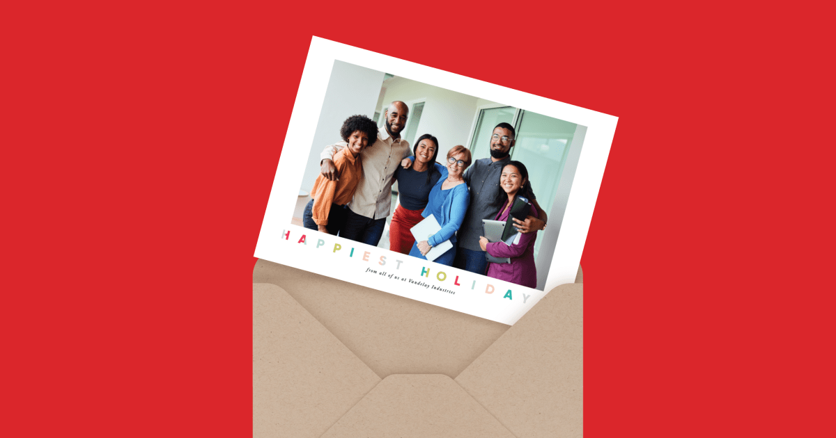 Colorful Holiday Business Greetings by Chocomocacino | Postable