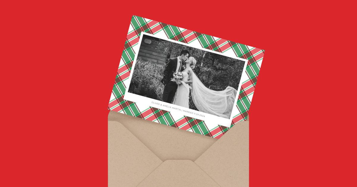 Red & Green Plaid Newlywed by Postable | Postable
