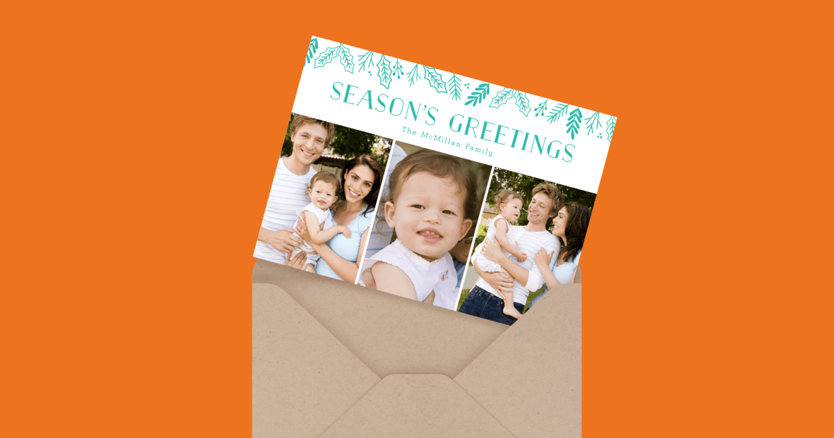 Winter Greetings Collage Holiday Photo Card | Postable | Postable