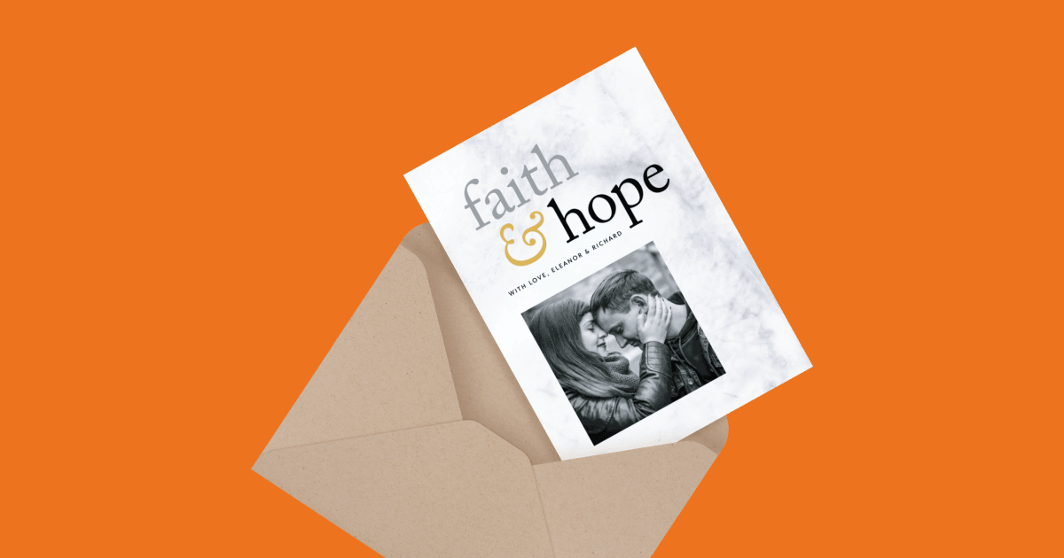 Faith & Hope Religious Christmas Photo Card | Postable | Postable