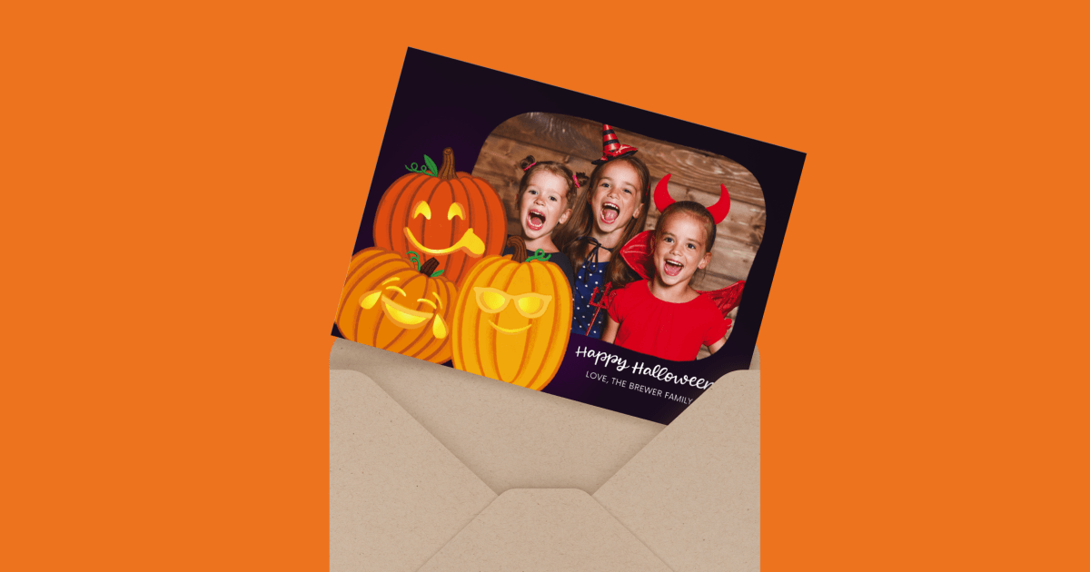 Halloween Pumpkins Frame by Grey Street Paper | Postable