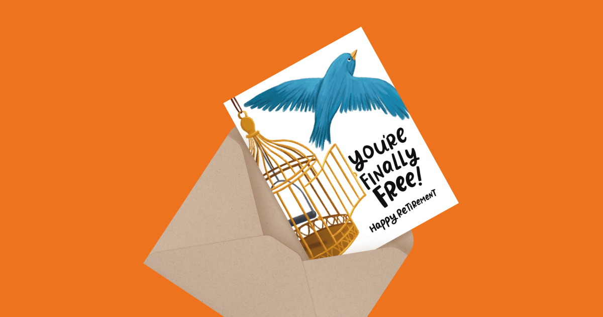Retirement Bird by Grey Street Paper | Postable