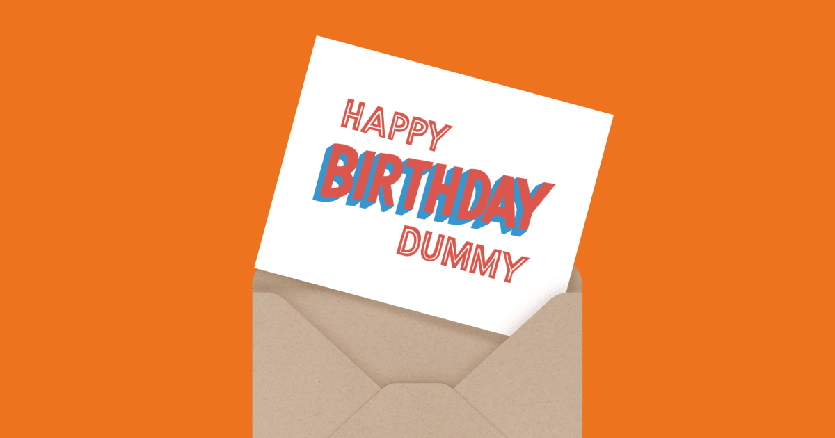 Happy Birthday Dummy by Iron Curtain Press | Postable