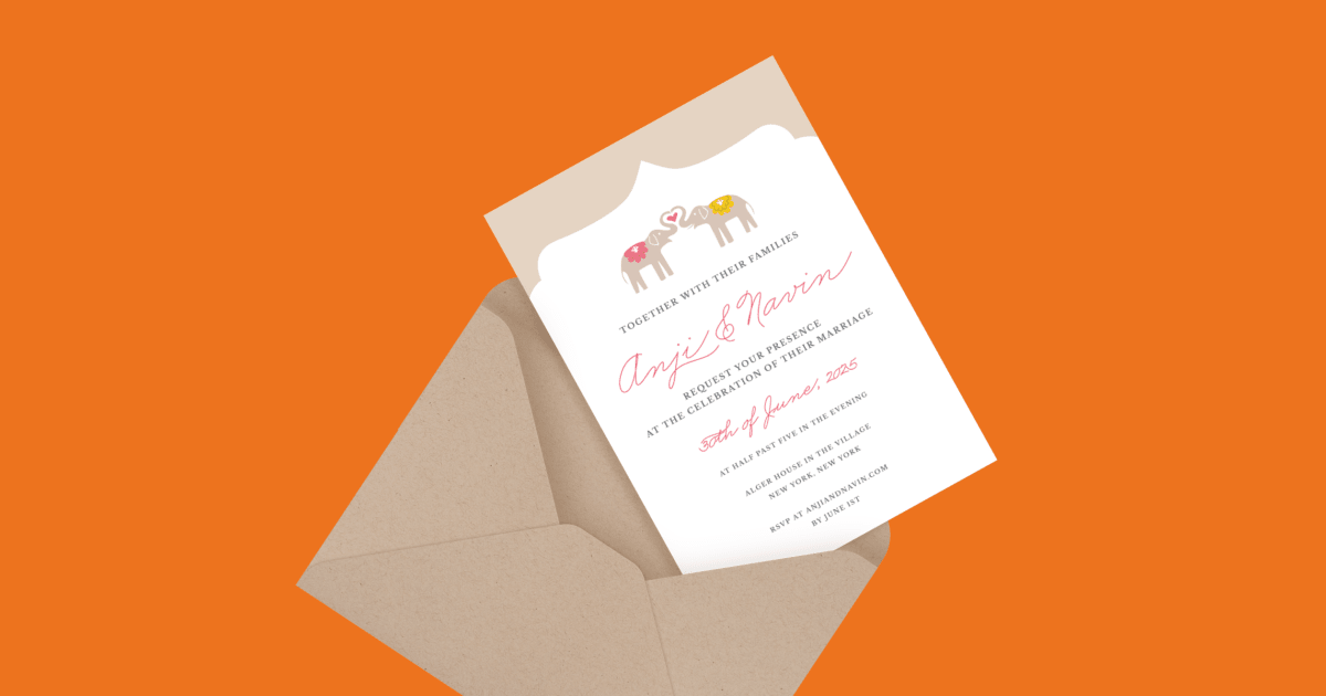 Elephant Love Invitation by Postable | Postable