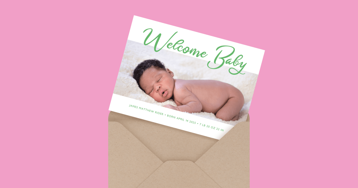 Welcome Baby Lettering by Postable | Postable