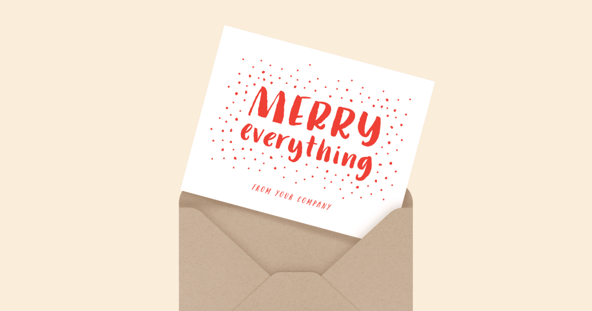 Merry Everything Dots Business Holiday Card | Postable | Postable