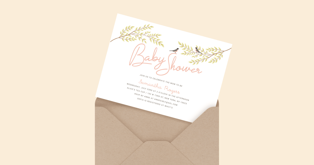Spring Birds Baby Shower by Postable | Postable