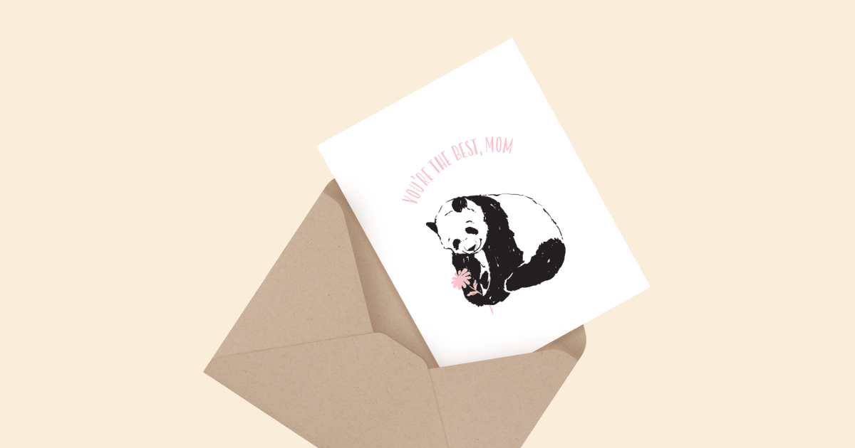 Panda Mother's Day by Smudge Ink | Postable