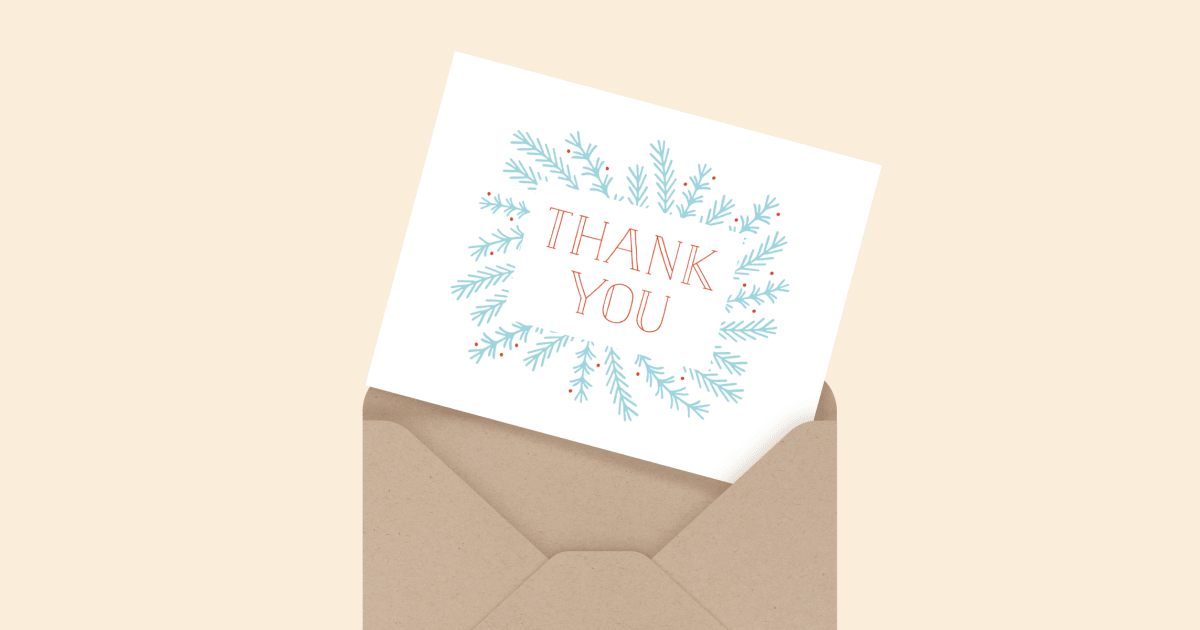 Thank You Winter Florals by Postable | Postable