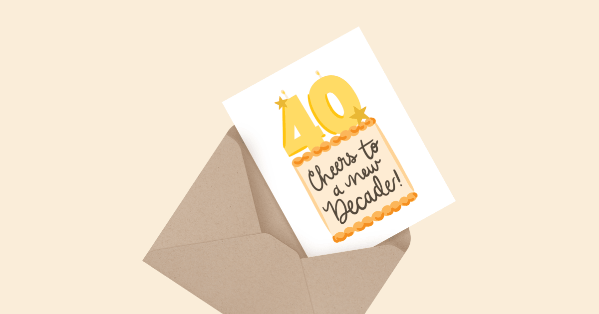 Forty Cake by Bloomwolf Studio | Postable