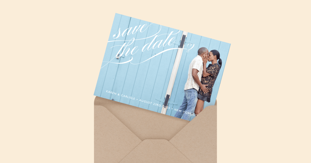 Elegant Script Save The Date by Postable | Postable