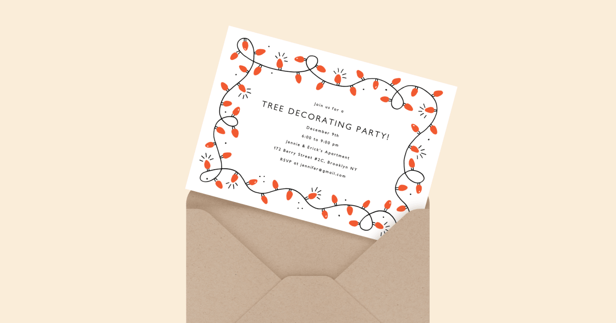 Holiday Lights Holiday Party Invitation | Postable | Postable