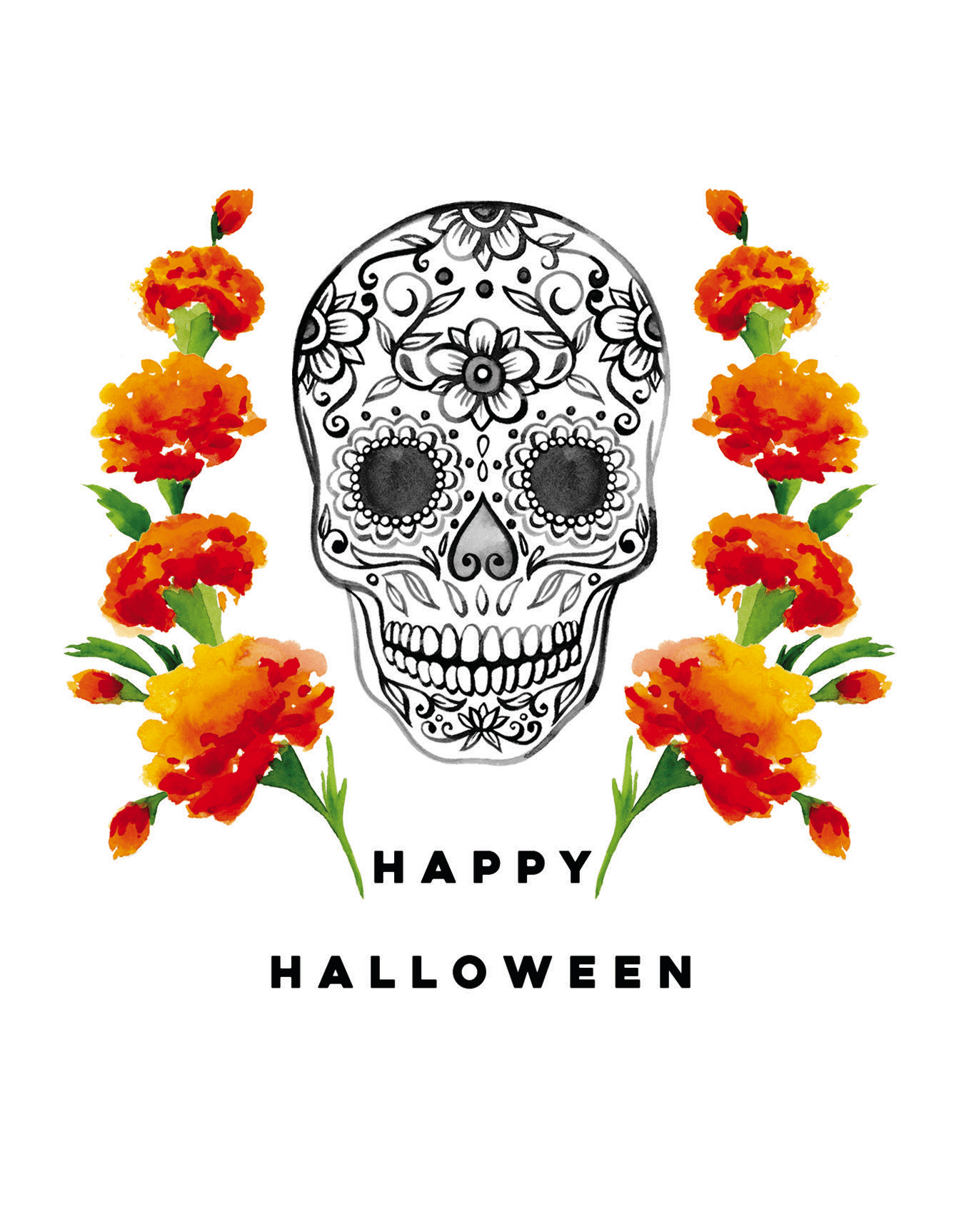 Sugar Skull Halloween by Abigail Jayne | Postable
