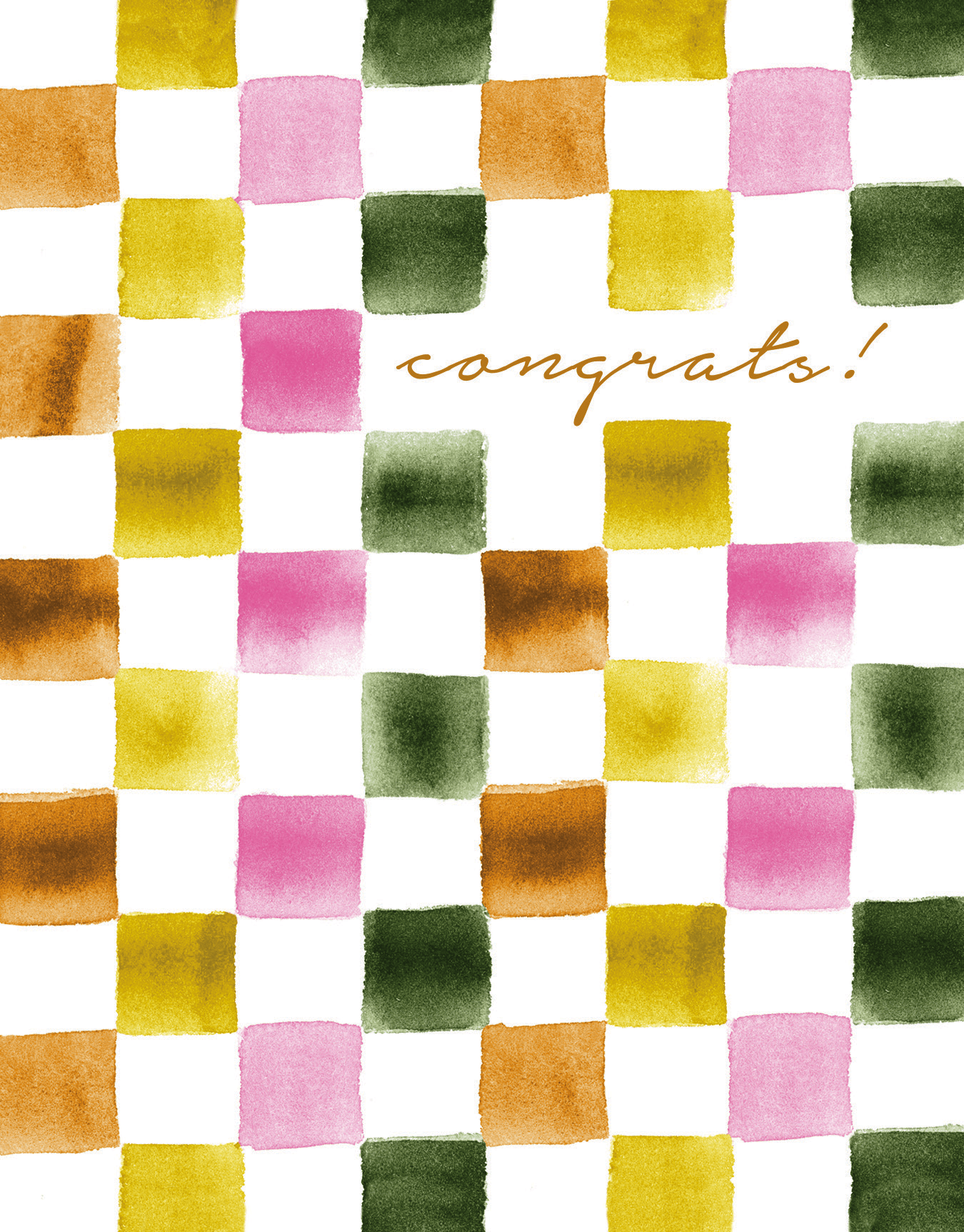 Checkerboard Congrats by Abigail Jayne | Postable