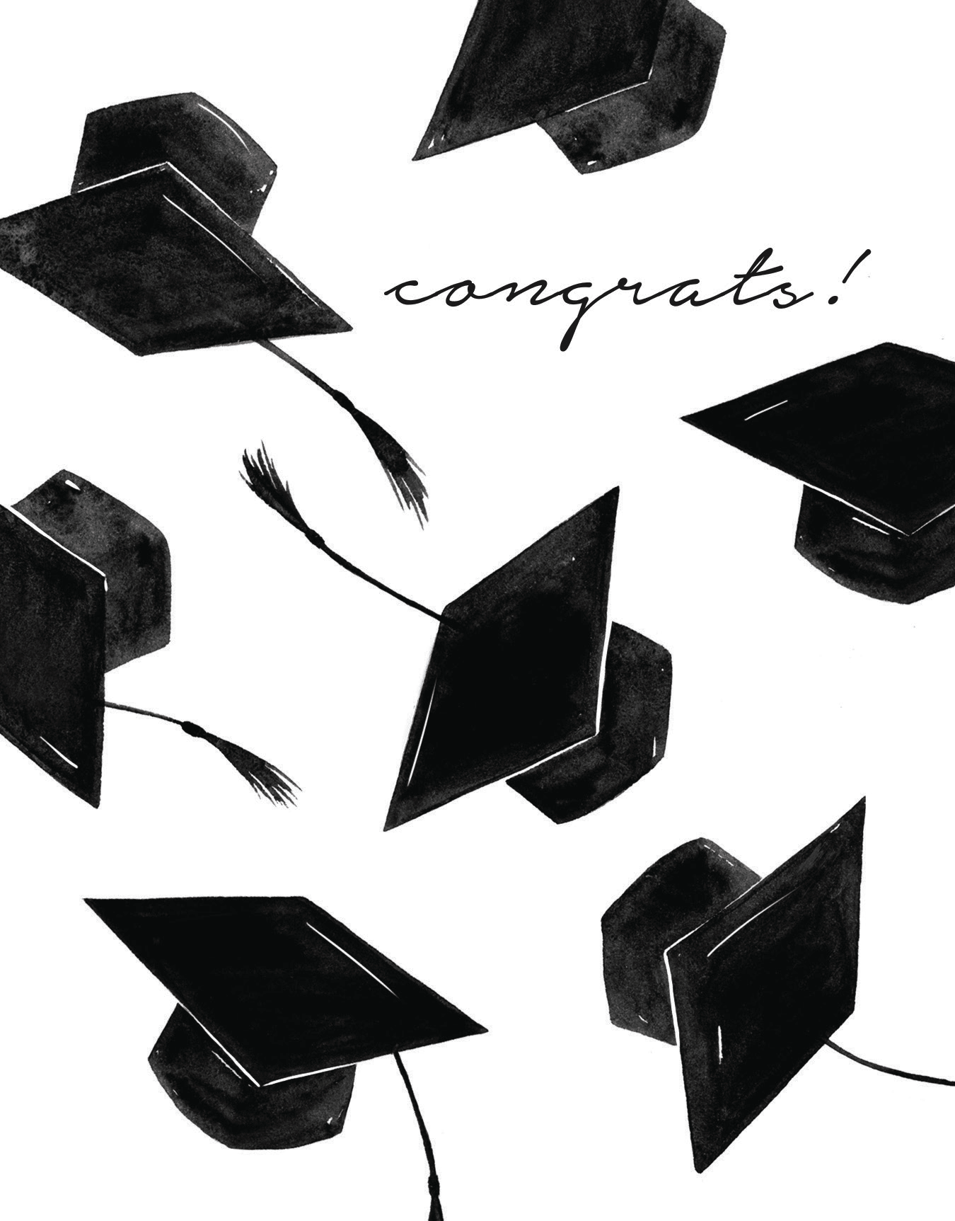 Grad Hats Congrats by Abigail Jayne | Postable