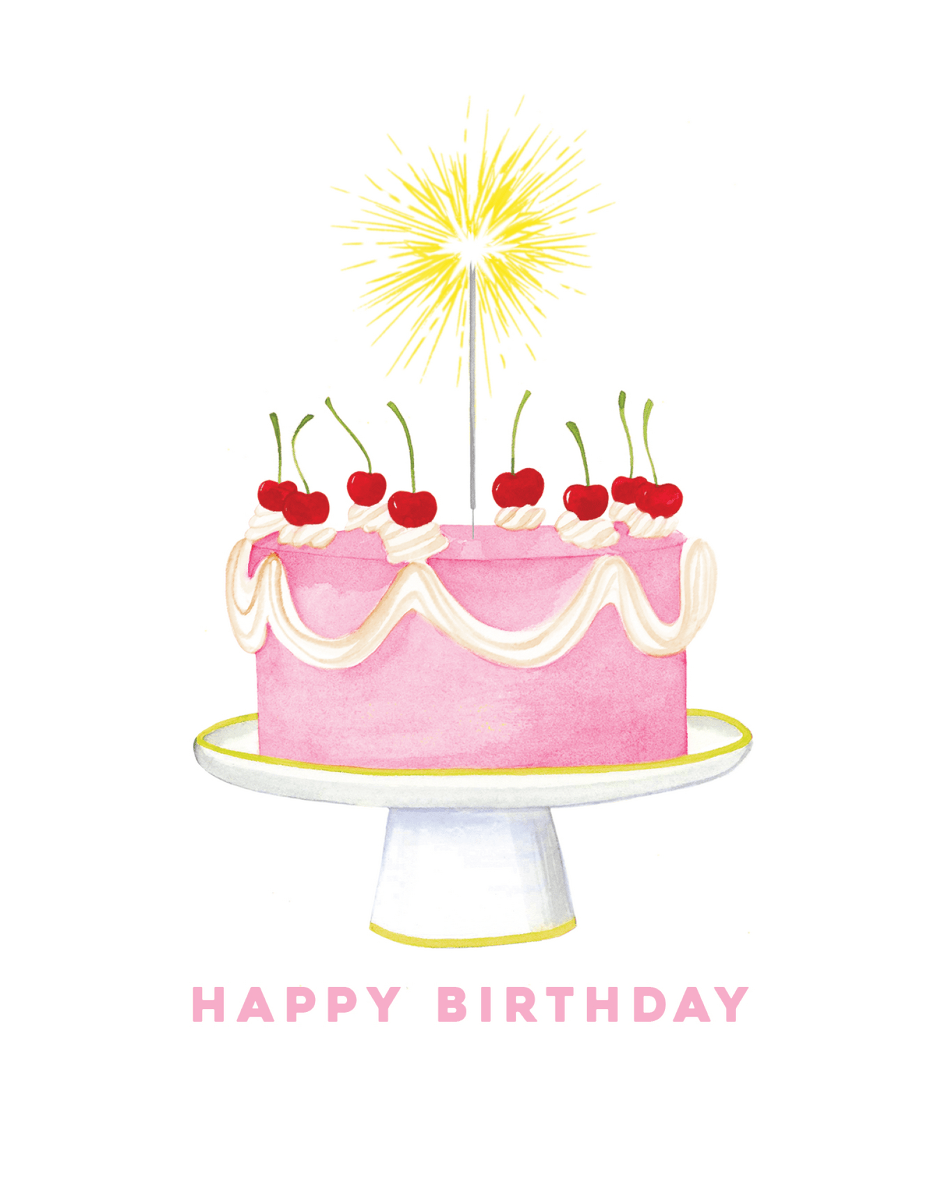 Sparkler Cake Birthday by Abigail Jayne | Postable