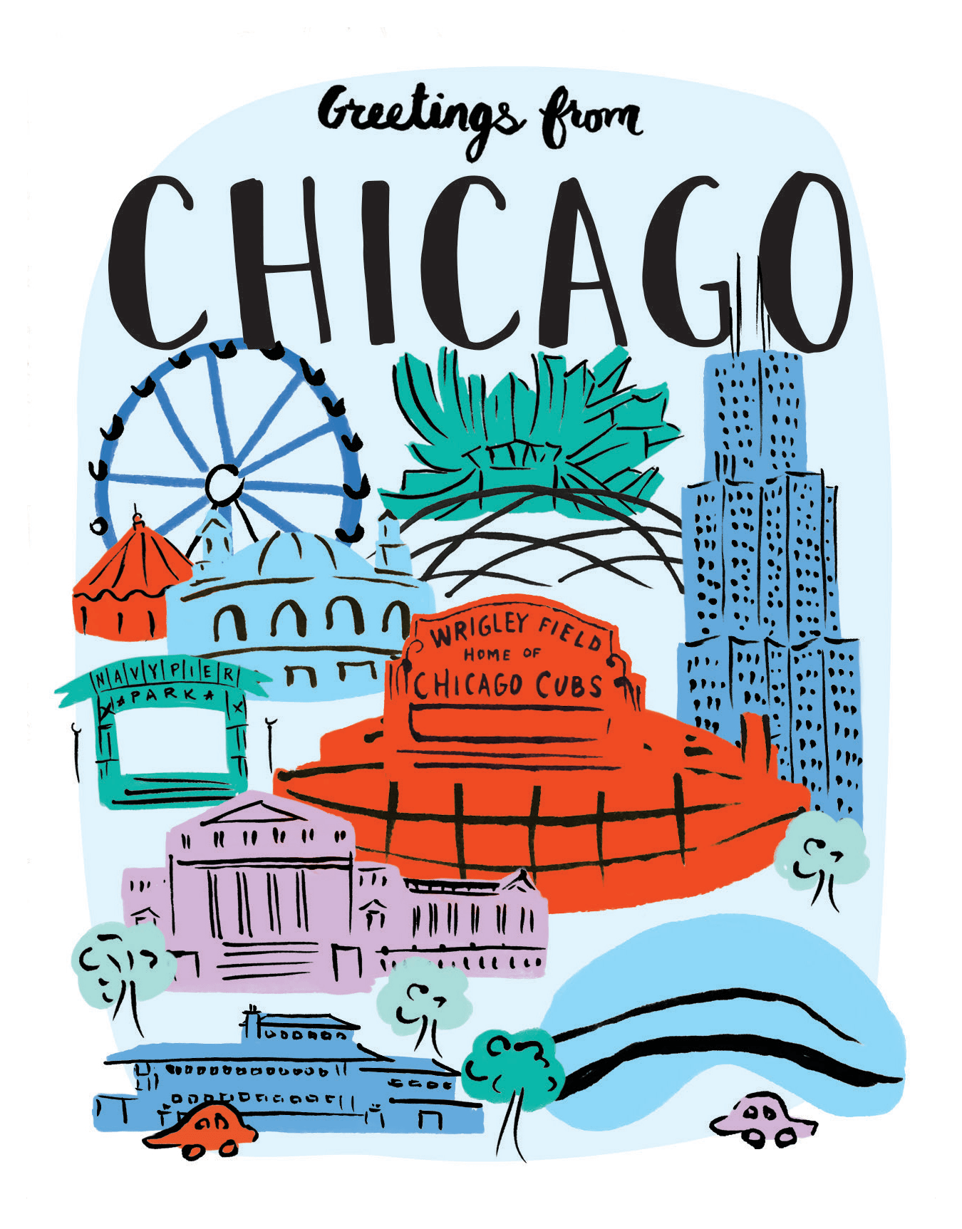 Greetings From Chicago by Ali Mac | Postable