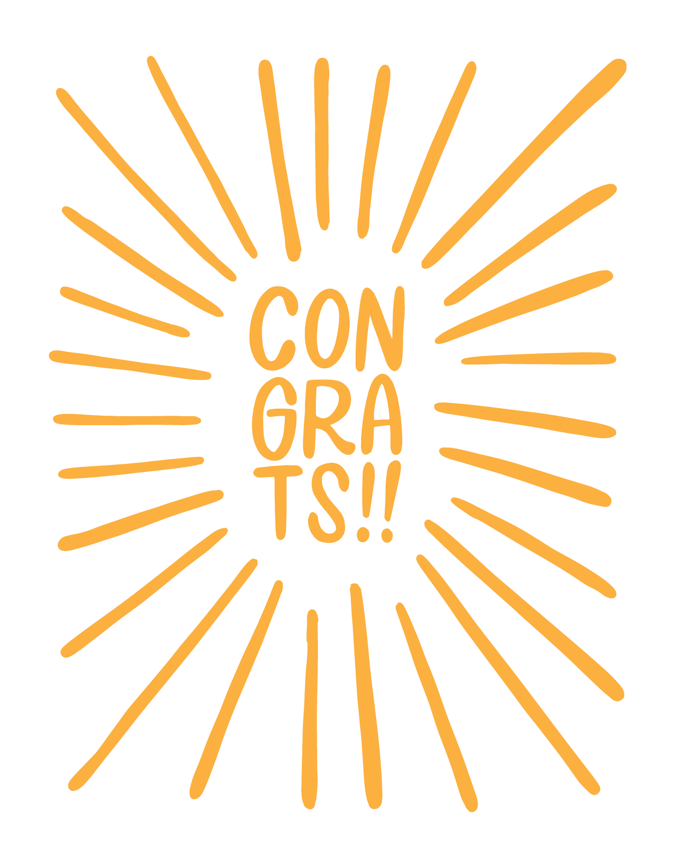 Congrats Burst by And Here We Are | Postable