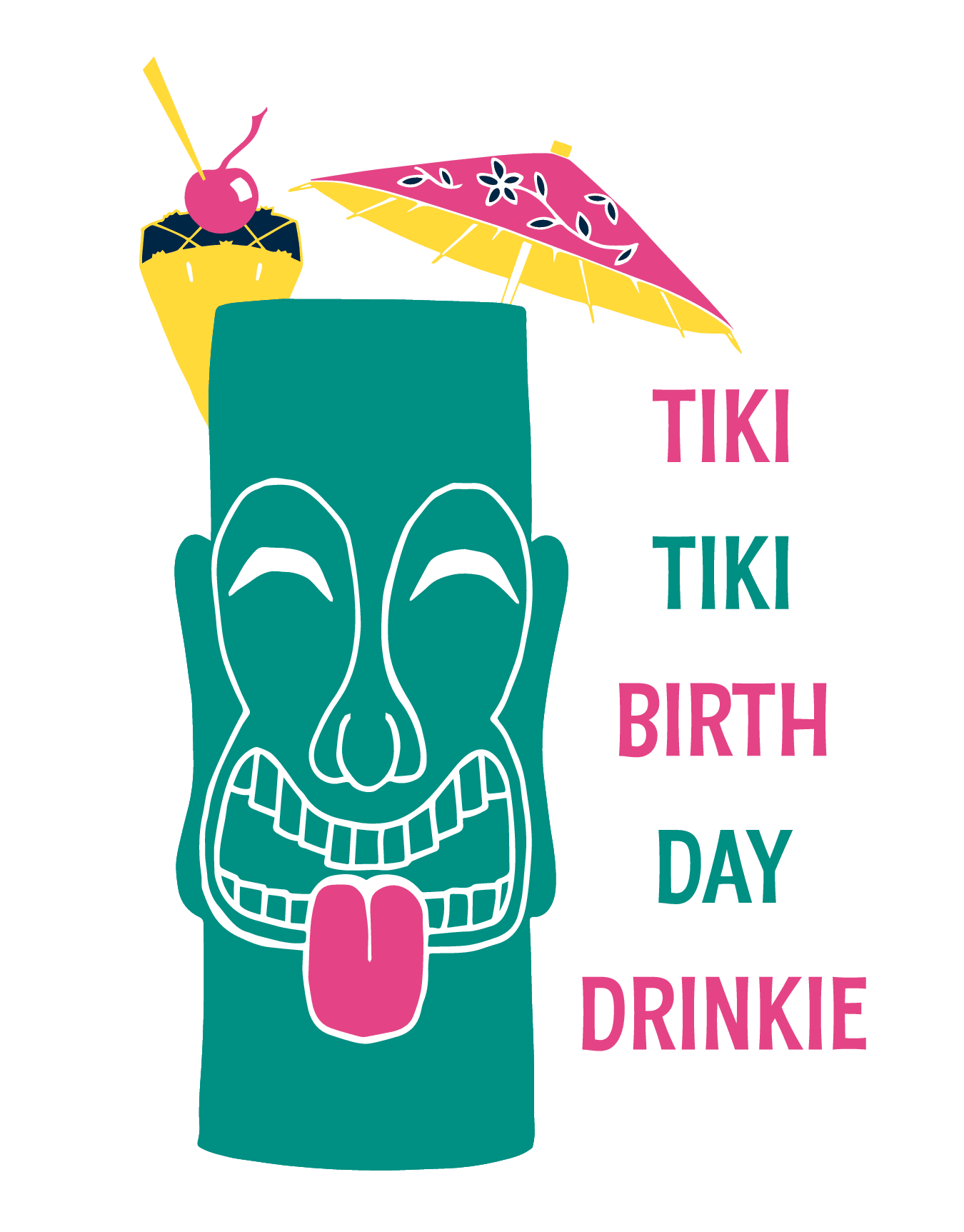Tiki Birthday by Anemone Letterpress | Postable