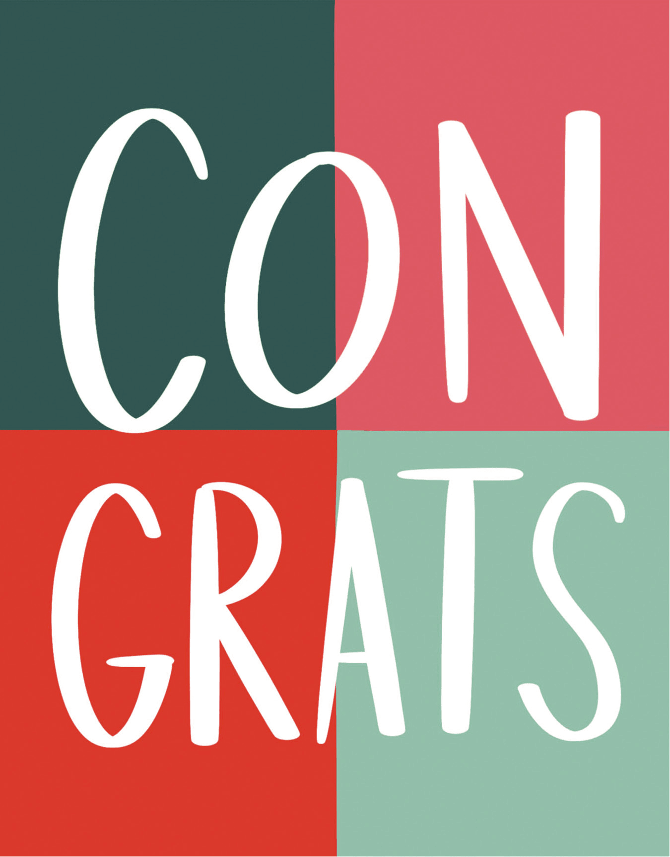 Color Block Congrats by Announce Divinely | Postable