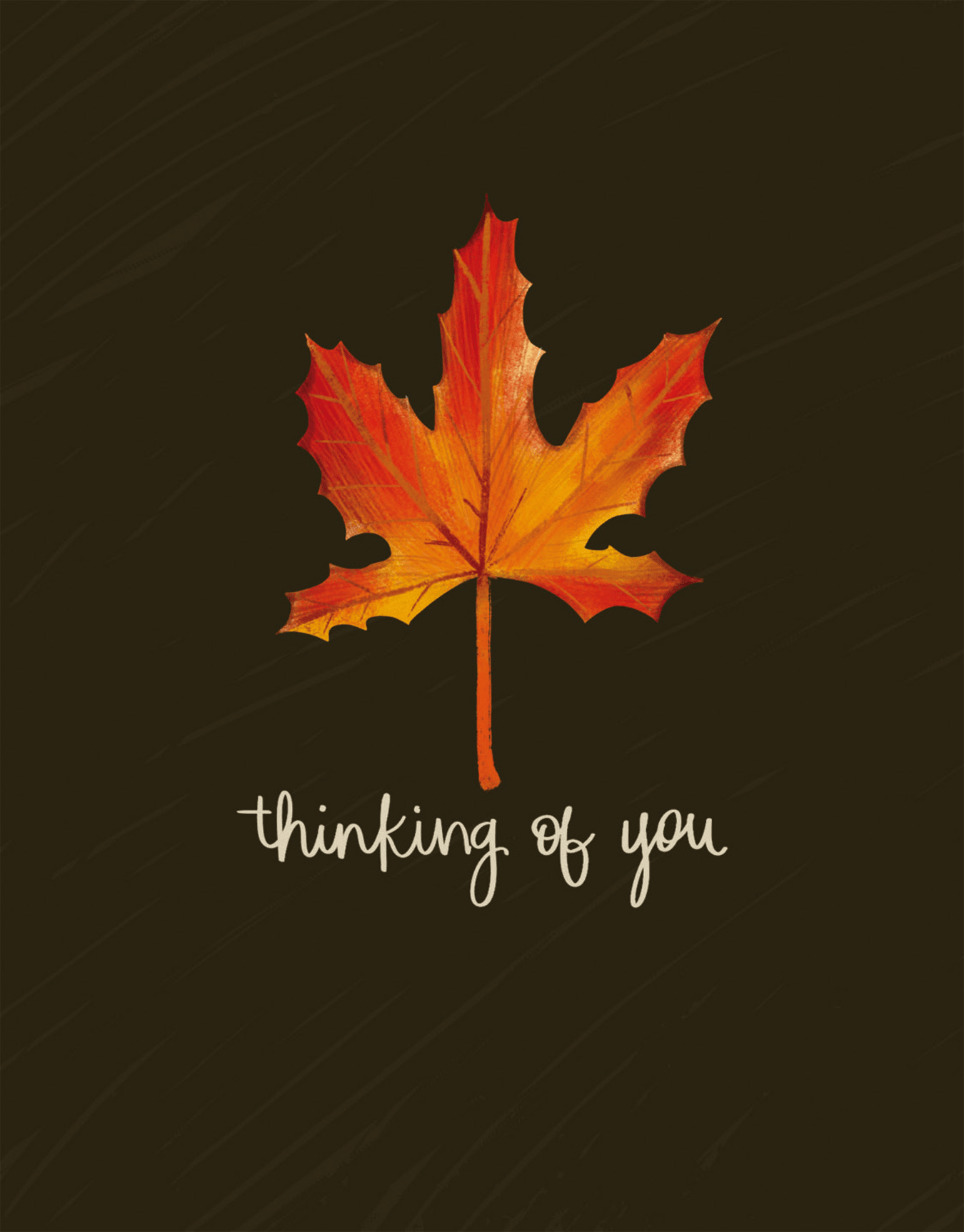 Autumn Thinking Of You Thanksgiving Card | Postable | Postable