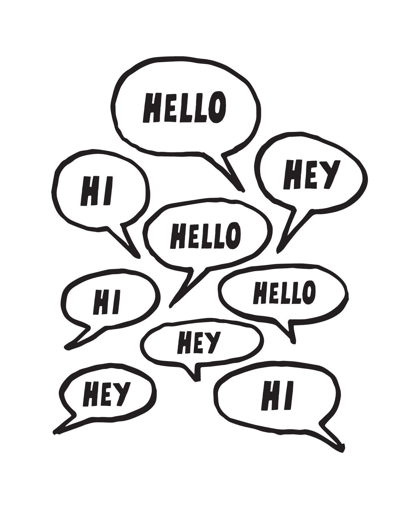 Hey Hi Hello Greetings by ASHKAHN | Postable