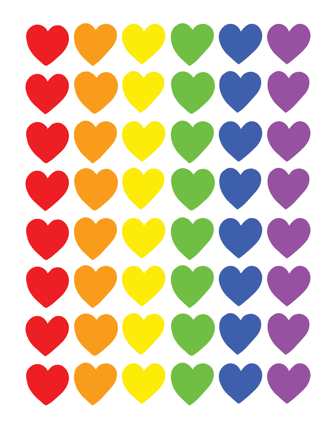 Rainbow Hearts by ASHKAHN | Postable