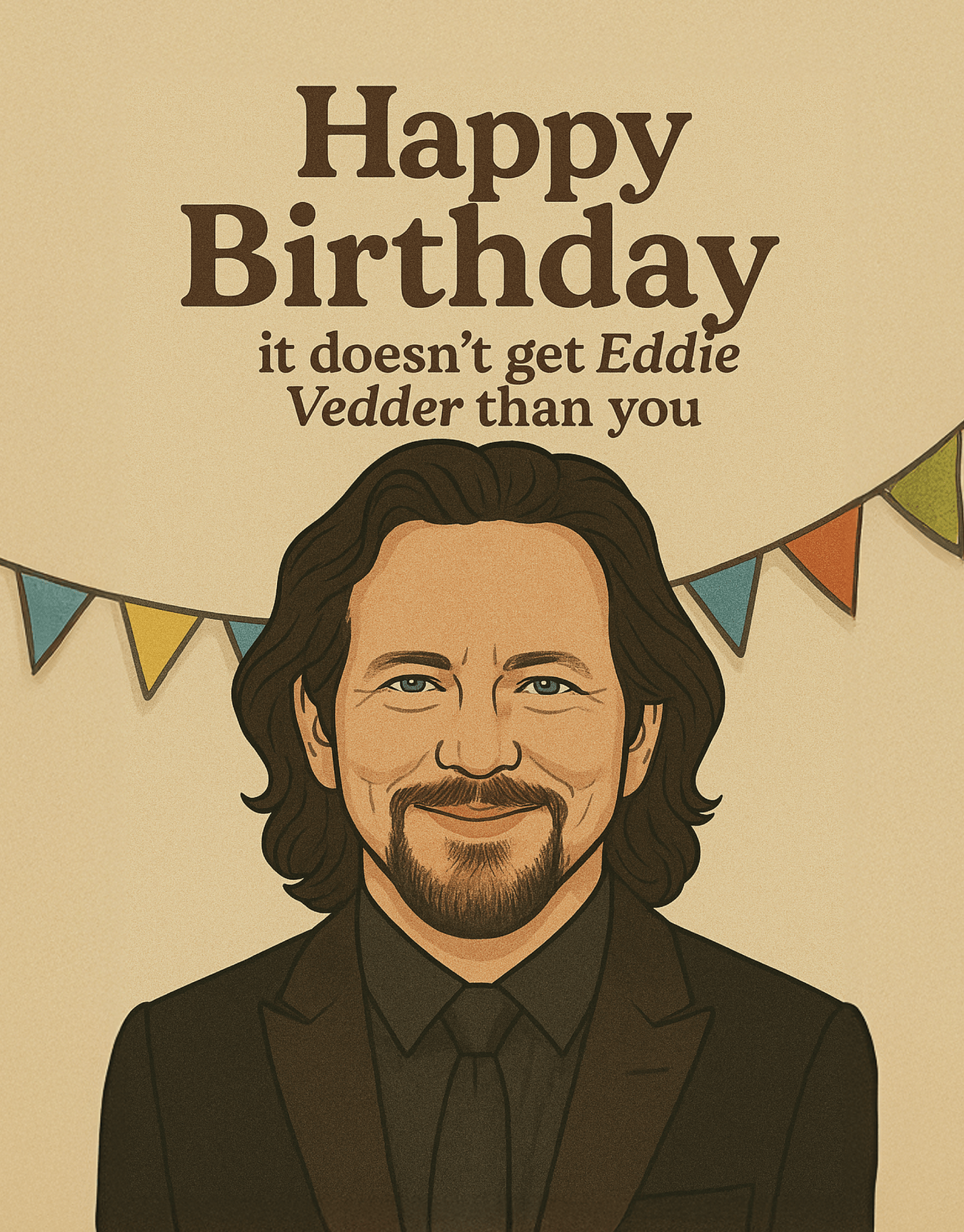 Eddie Vedder Birthday by B&B Card Factory | Postable