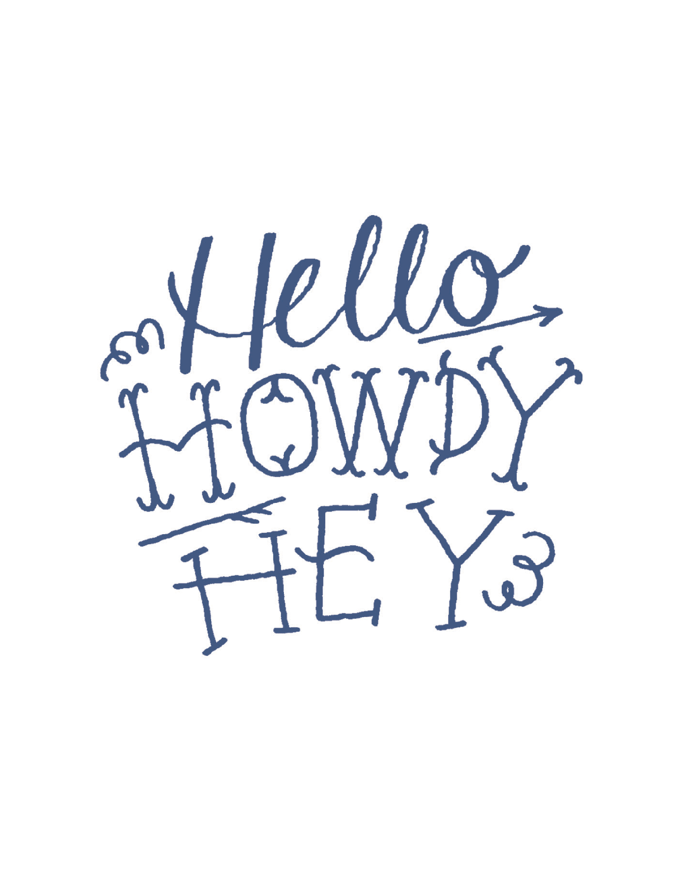 Hello Howdy Hey by Bench Pressed | Postable