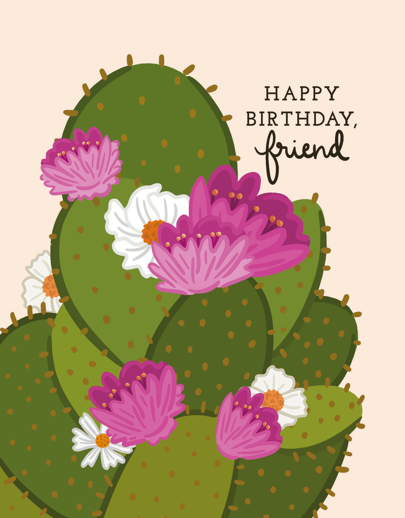 Cacti Floral Birthday by Bloomwolf Studio | Postable