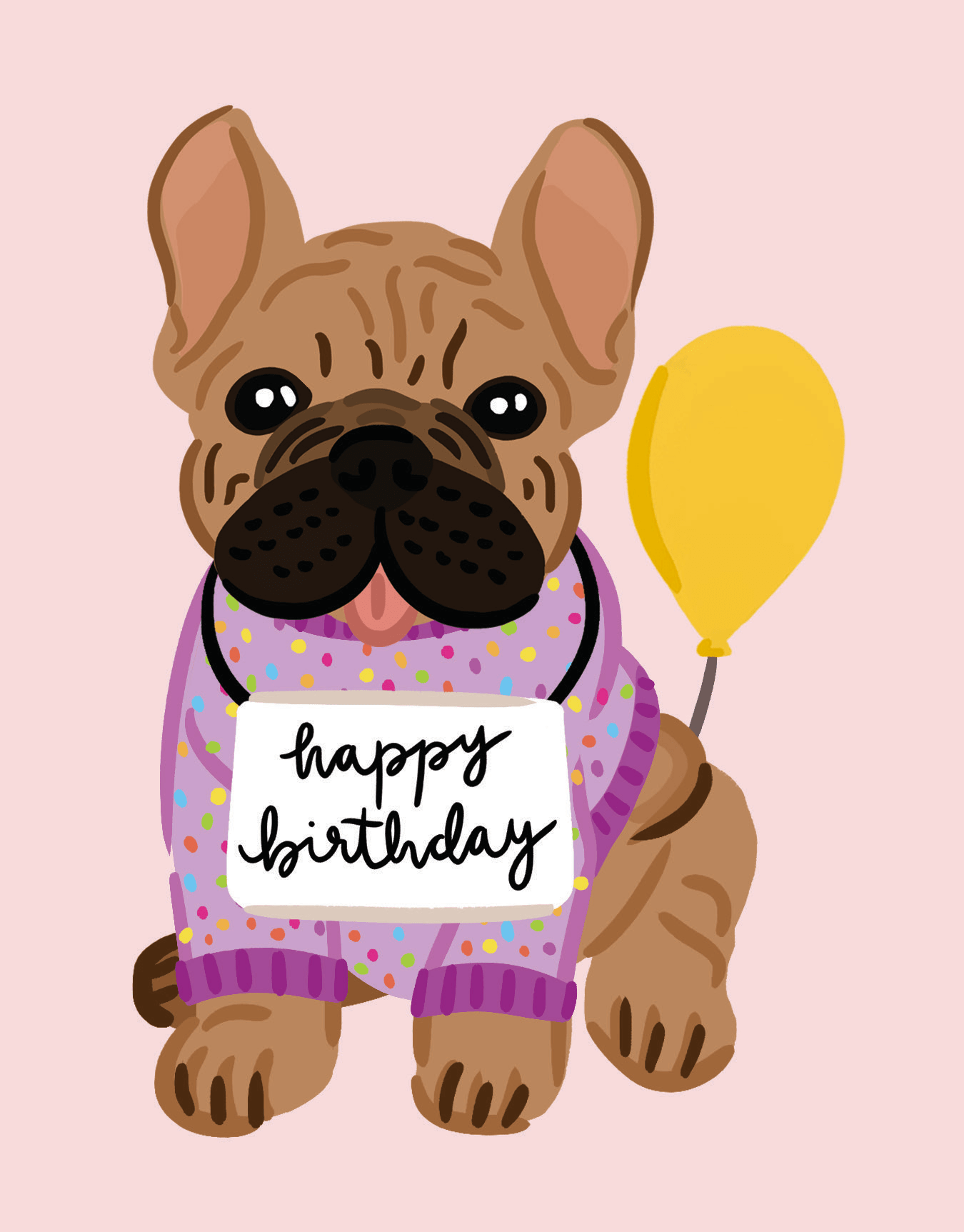 Frenchie Birthday by Bloomwolf Studio | Postable