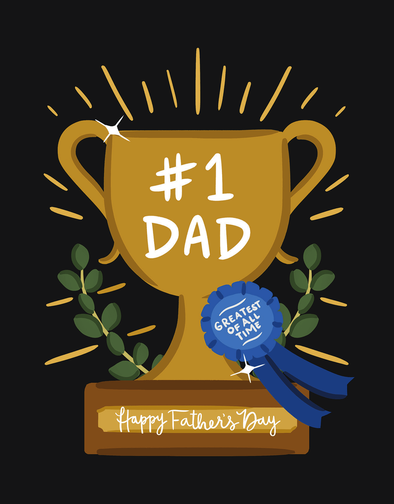 Dad Trophy by Bloomwolf Studio | Postable